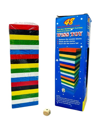 LEGO JENGA MADERA 48PZ COLORES 16X5CM BX180 1010001476963 – MEGAPOPULAR